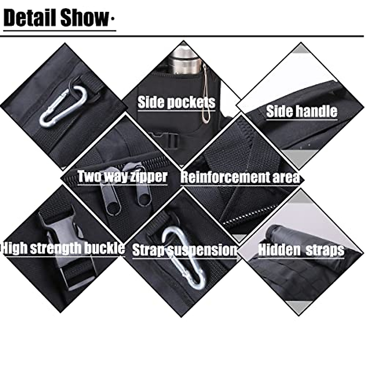 IFANGZHIWUI Hiking Backpacks 50L Camping Backpacks for Men Women 600D Oxford Outdoor for Traveling With Waterproof cover (black, 50L)