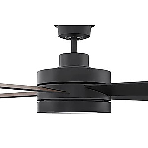 Home Decorators Collection Baxtan 56 in. LED Matte Black Ceiling Fan with Light and Remote Control AM731A-MBK