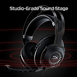 HyperX Cloud Revolver - Gaming Headset with HyperX 7.1 Surround Sound, Signature Memory Foam, Premium Leatherette, Steel Frame, Detachable Noise-Cancellation Microphone