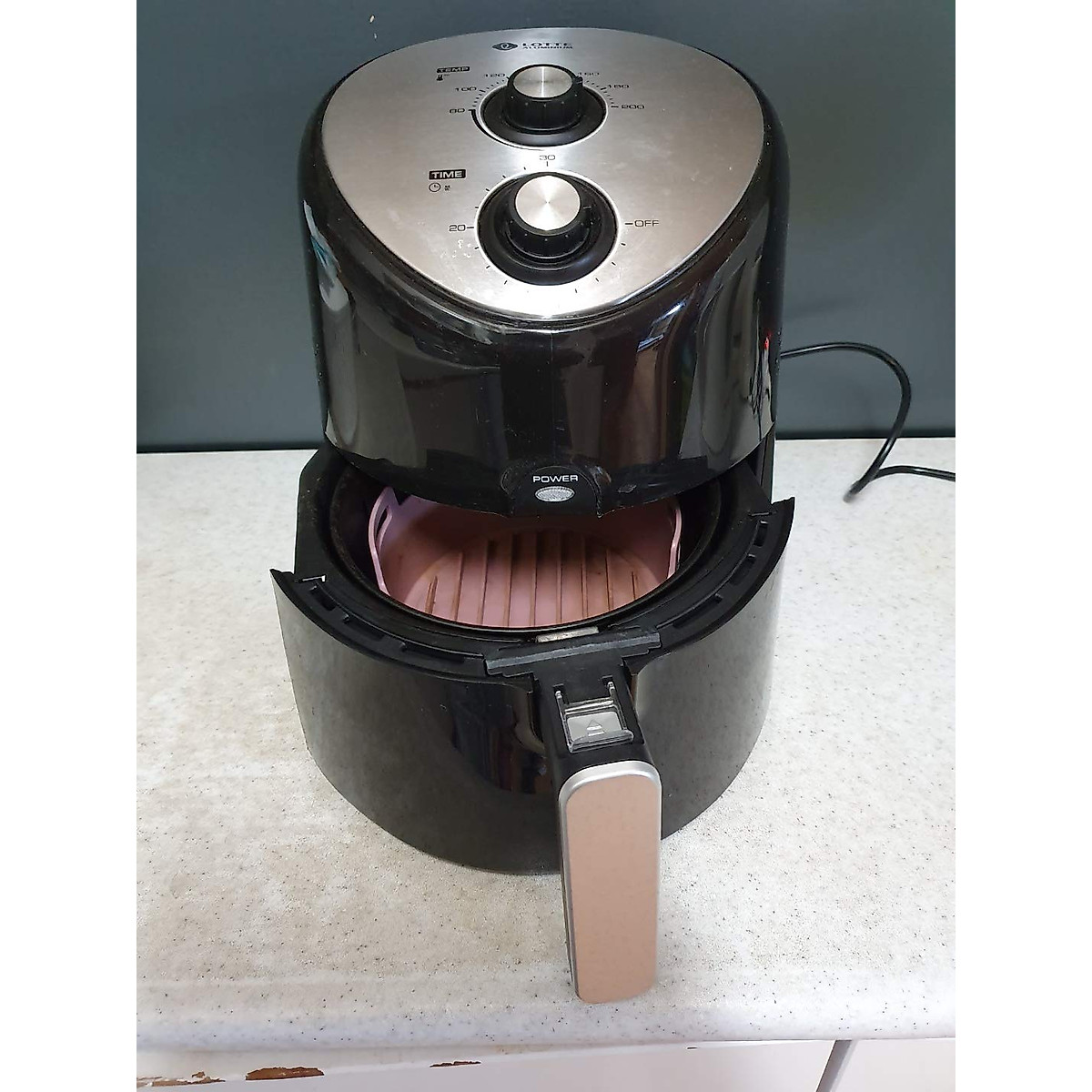 100% Platinum Silicone Pot for Air Fryer and Microwave (Pink, X-Large (Diameter 8.7 in))