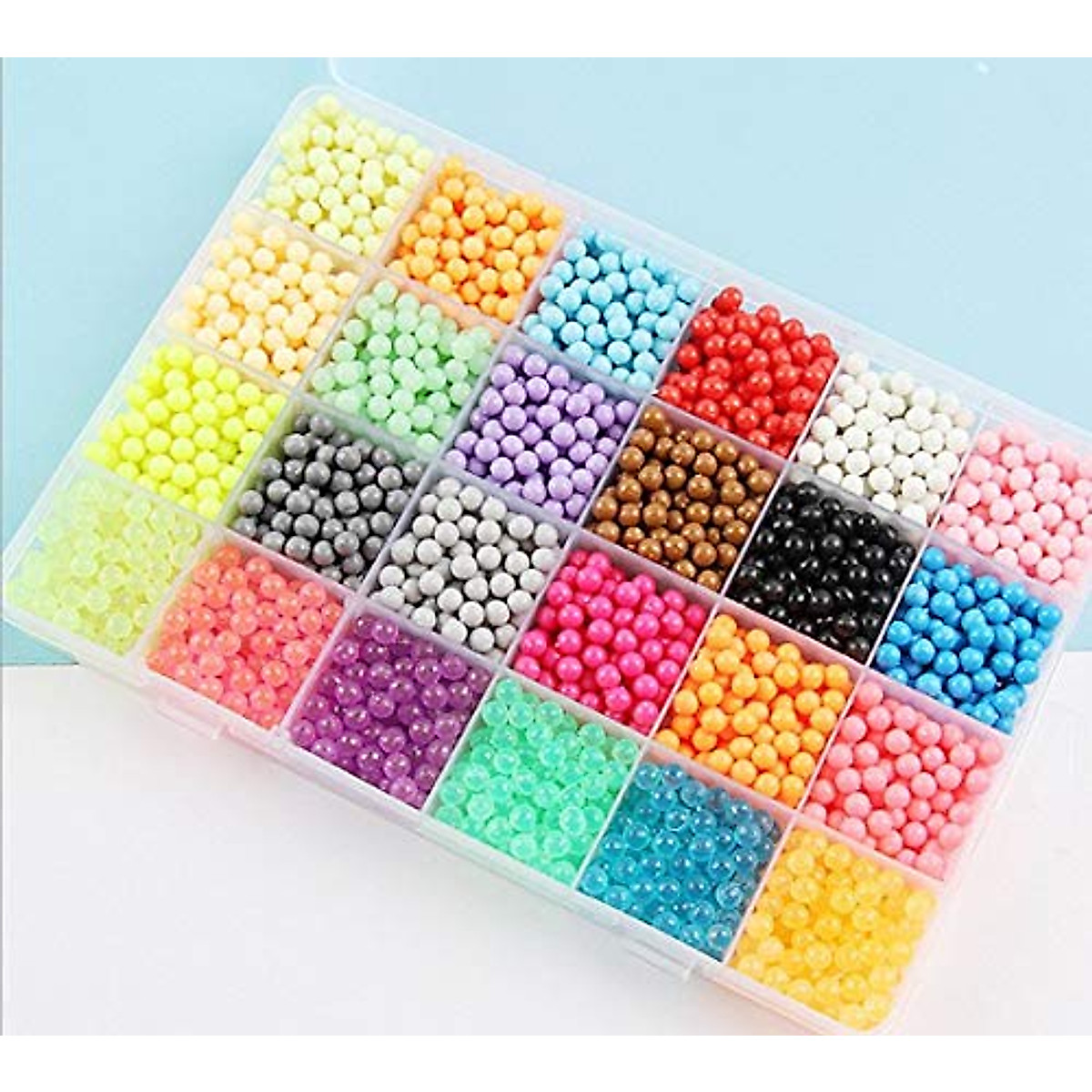 Funcool Beads Toy Fusible Beads Refill, 24 Colors Water Spray Beads Set Compatible with Beados Art Crafts Toys for Kids Over 3000 Classic and Jewel Beads