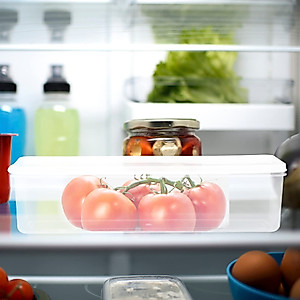 Operitacx Flour Container 3Pcs Pasta Storage Containers Spaghetti Cereal Noodle Keeper Box Refrigerator Airtight Food Storage Containers for Spaghetti Noodles Pasta Eggs Fruits Snacks Pasta Jar