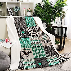 Cow Print Blanket Cow Decor Bedding Throw Blanket for Girl Women Christmas Valentine's Birthday Gifts Soft Cute Print Farm Animal Cow Blanket (50"x 60",cow3)