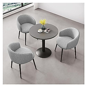 Office Reception Room Club Table,1 Table 3 Chairs,Small Conference Room Tables,Coffee Table And Chair Set,Round Table Simple Kitchen Dining Table,Meetings Negotiation Table,Save Space ( Color : Light