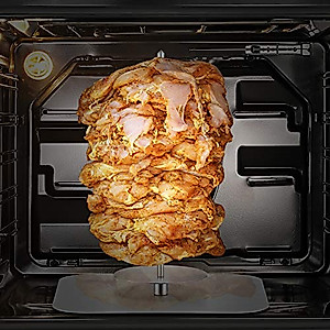 BBQ Vertical Skewer Rack - 3 Spikes & Removable Plate for Grilling - Food-Safe Stainless Steel Barbecue Spit - Grilling Accessories for Kebab, Al Pastor, Shawarma, Chicken & Meat bbq – 3 Rods