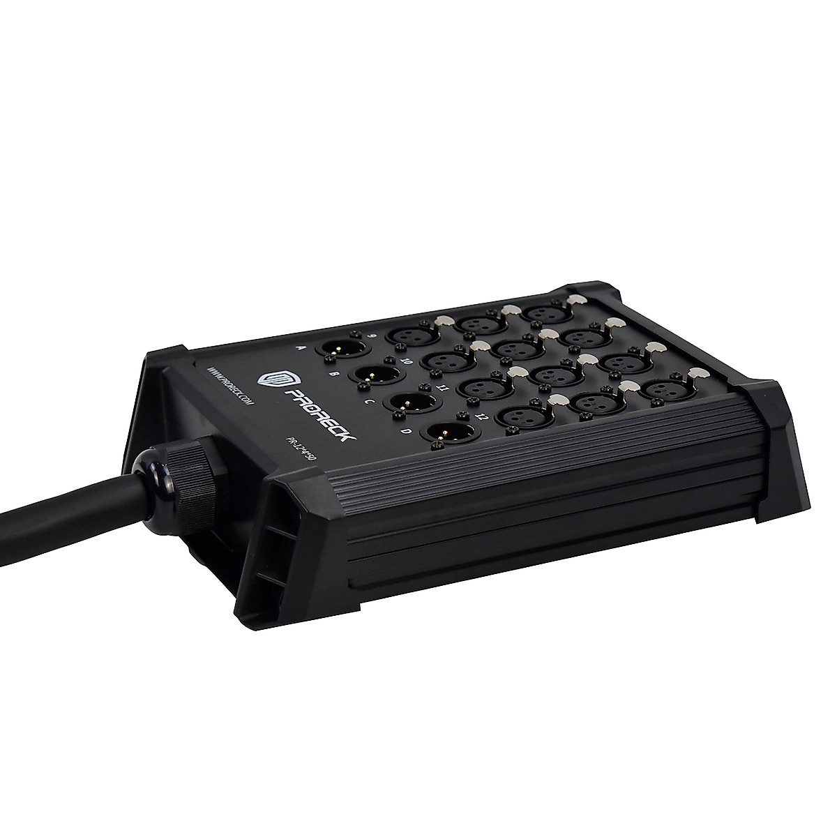 PRORECK 12-Channel Low Profile XLR Send Circuit Board Snake Cables, XLR Splitter Cable for Live, Recording, Stage, Studio, 50 Feet Long