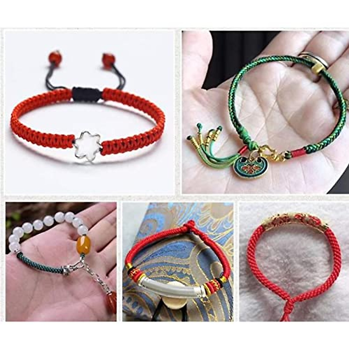 CHICIRIS Bracelet Jig, Plastic Bracelet Maker Adjustable Length Paracord Jig U Shape Bracelet Making Holder with Clamp for Wristband DIY Hand Knitting Braiding Twisting Crafting