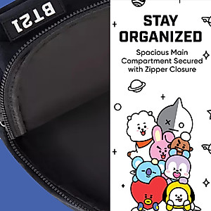Concept One BT21 LINE FRIENDS Backpack, Plush Mini School Bag, Black, One Size