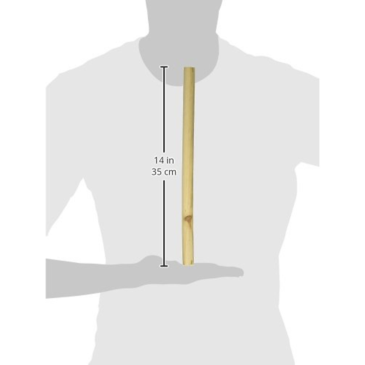 Prevue Pet Products BPV375 2-Pack Birdie Basics Wood Bird Perch, 3/4 by 13-3/8-Inch