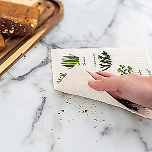 Full Circle Zero Waste Sponge Cloth – Absorbent Swedish Dishcloth – Reusable Kitchen Cloth Wipes Dishes & Surfaces - Biodegradable & Compostable Cotton/Cellulose Sponge Cloth