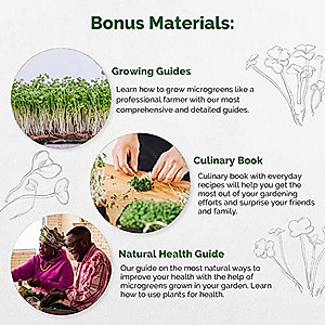 Broccoli Sprouting & Microgreens Seeds - Non-GMO, Heirloom Sprout Seeds Kit in Bulk 1lb Resealable Bag for Planting & Growing Microgreens in Soil, Coconut Coir, Garden, Aerogarden & Hydroponic System.