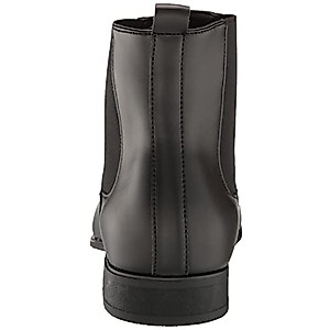 Calvin Klein Men's Brayden Boot, Black Leather, 10