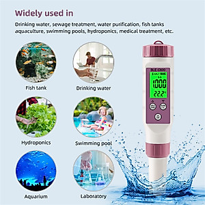 Digital Tester Blue Tooth-Compatible Water Quality Pen 7 in 1 PH EC TDS ORP Salt S.G Temp Meter APP Intelligent Control Tester