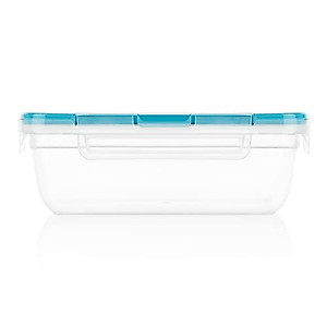 Snapware Total Solution 8.5-Cup Plastic Food Storage Container with Lid, 8.5-Cup Rectangular Meal Prep Container, Non-Toxic, BPA-Free Lid with 4 Locking Tabs, Microwave, Dishwasher, and Freezer Safe