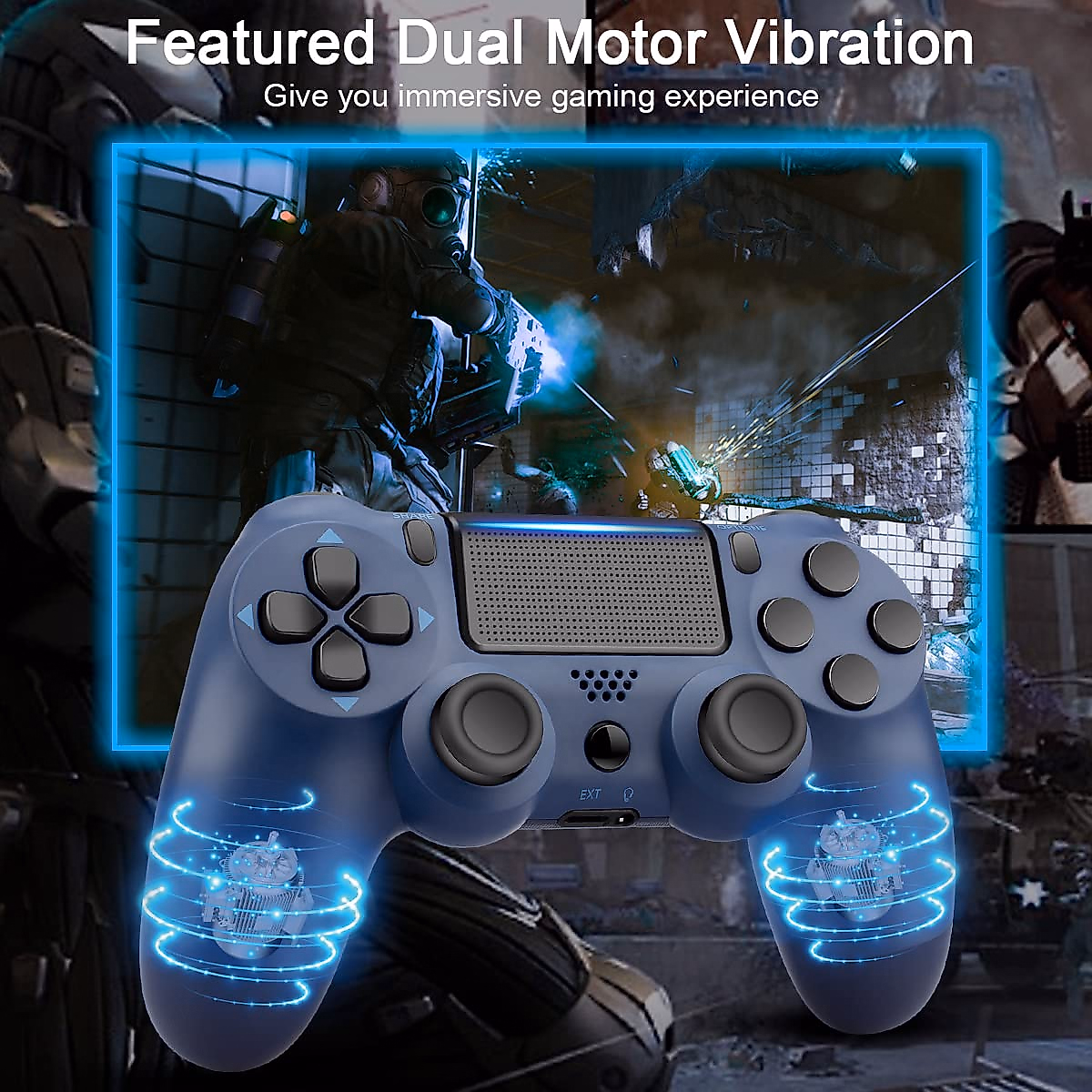 CunPeyjmo 2 Pack Wireless Controller for PS4 Controller, Remotes Controller for PS-4 Controller with Enhanced pa4 Remote Joystick/Dual Vibration/Audio/Touchpad…