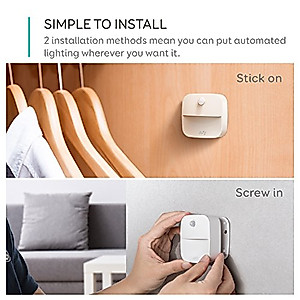 eufy by Anker, Lumi Stick-On Night Light, Warm White LED, Motion Sensor, Bedroom, Bathroom, Kitchen, Hallway, Stairs, Energy Efficient, Compact, 3-Pack