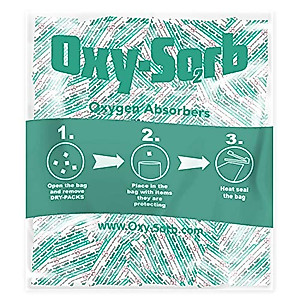 OxySorb 500cc-50pk Oxygen Absorber Packets, 50 Pack - Long Term Food Storage Freshness Protection