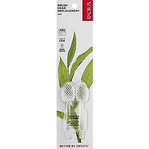 Radius Replacement Heads, Soft, 2 Count (Pack of 3)