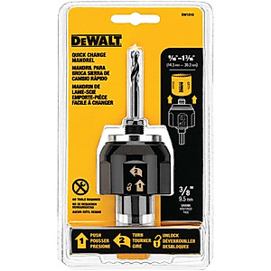 DEWALT DW1810 3/8-Inch Quick Change Mandrel (9/16-Inch to 1-3/16-Inch), Black, 3/8 in