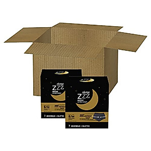 Always Zzzs Overnight Disposable Period Underwear For Women, Size Small/Medium, Black Period Panties, Leakproof, 7 Count x 2 Packs (14 Count total)