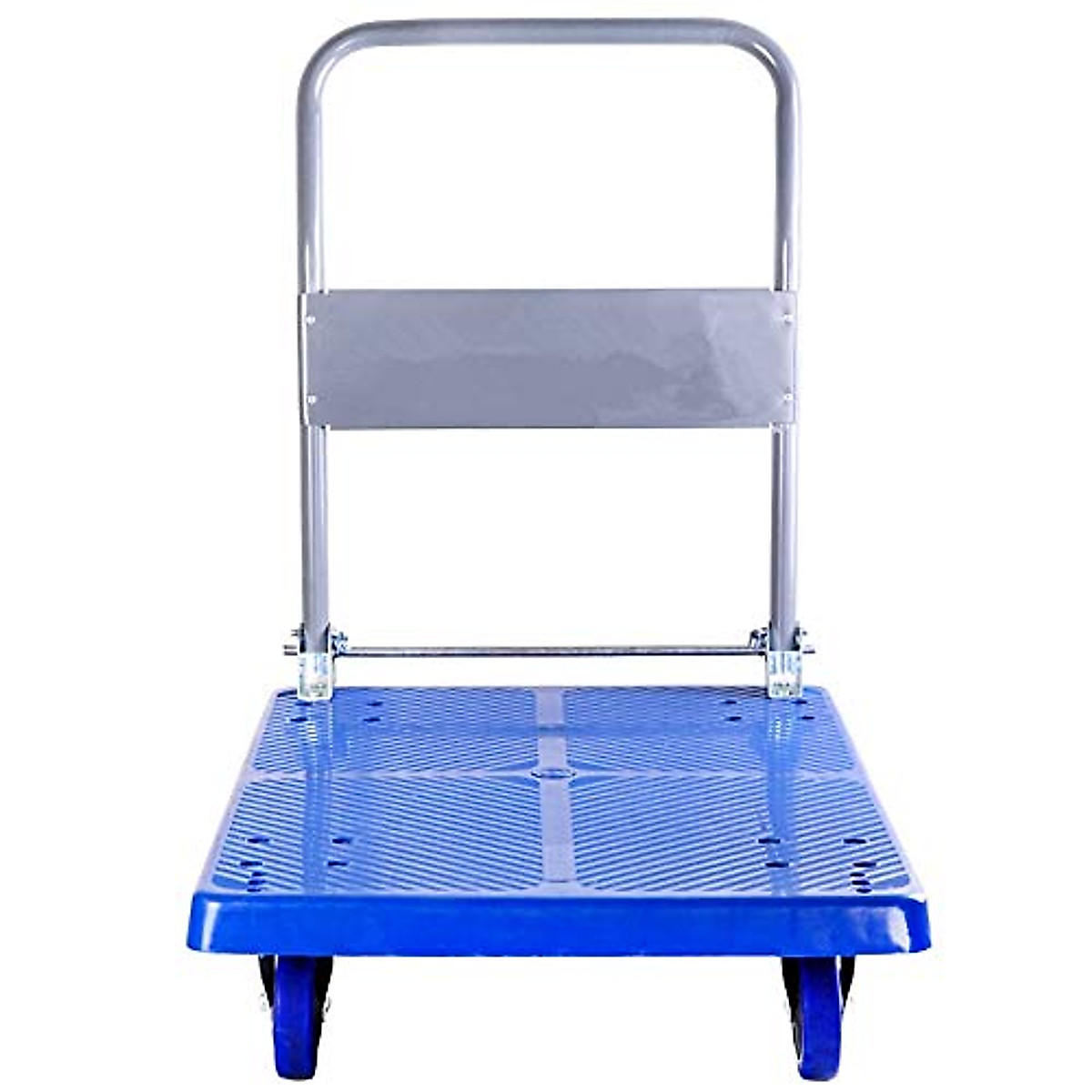 Portable Folding Handcart Flatbed Folding Cart Trolley Cart Trolley Small Trailer Pull Goods Long Five Wheel Load 500KG Easy to Use Multi Function Folding Handcart (Color : Blue, Size : 63x165cm)