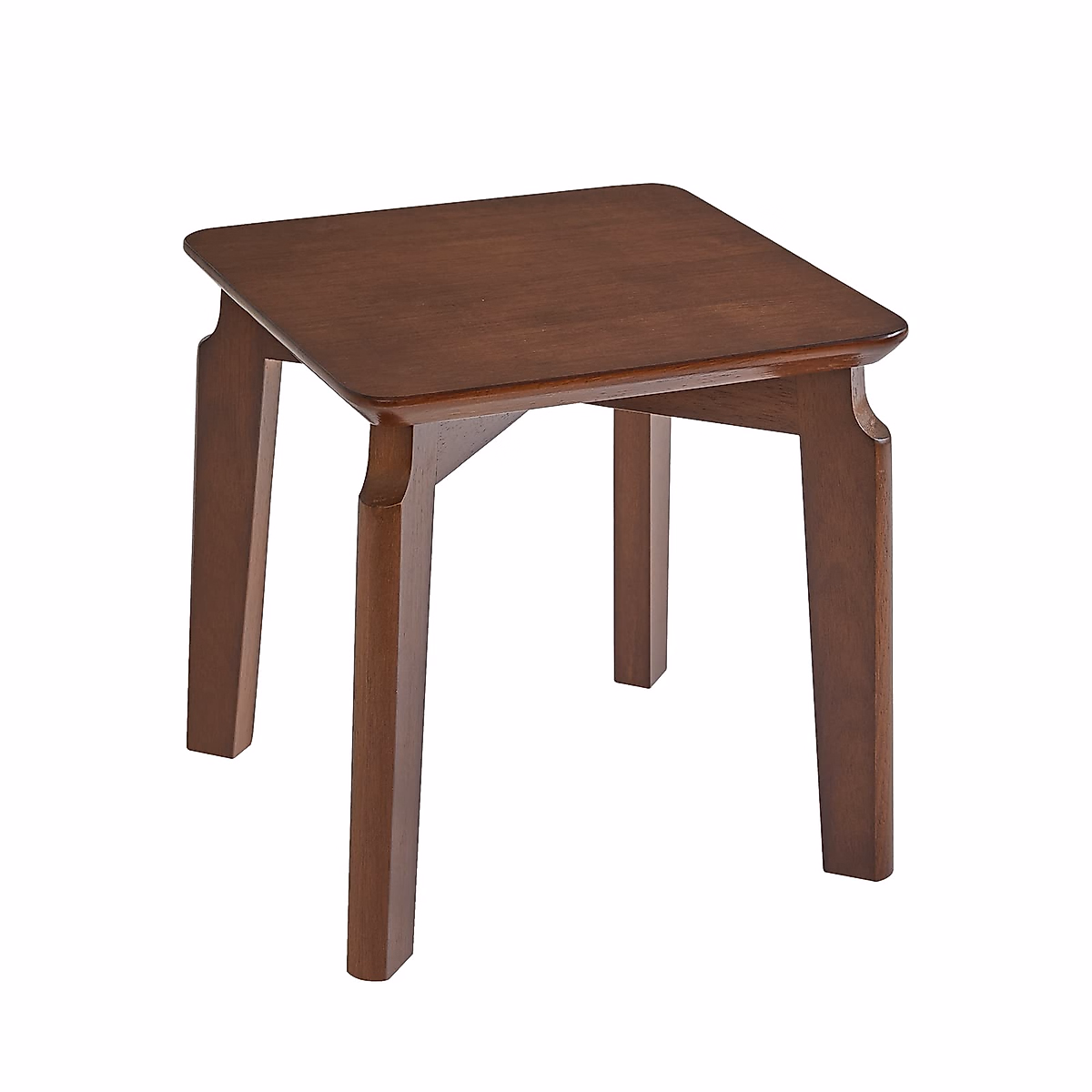 Aibiju Foot Stool 10inch, Mini Table Desktop Shelf, Wood Riser for Kitchen, Milking Stand, Toddler Step Stool, Small Short Stool, Holds up to 300lbs, Walnut Color SD-1002