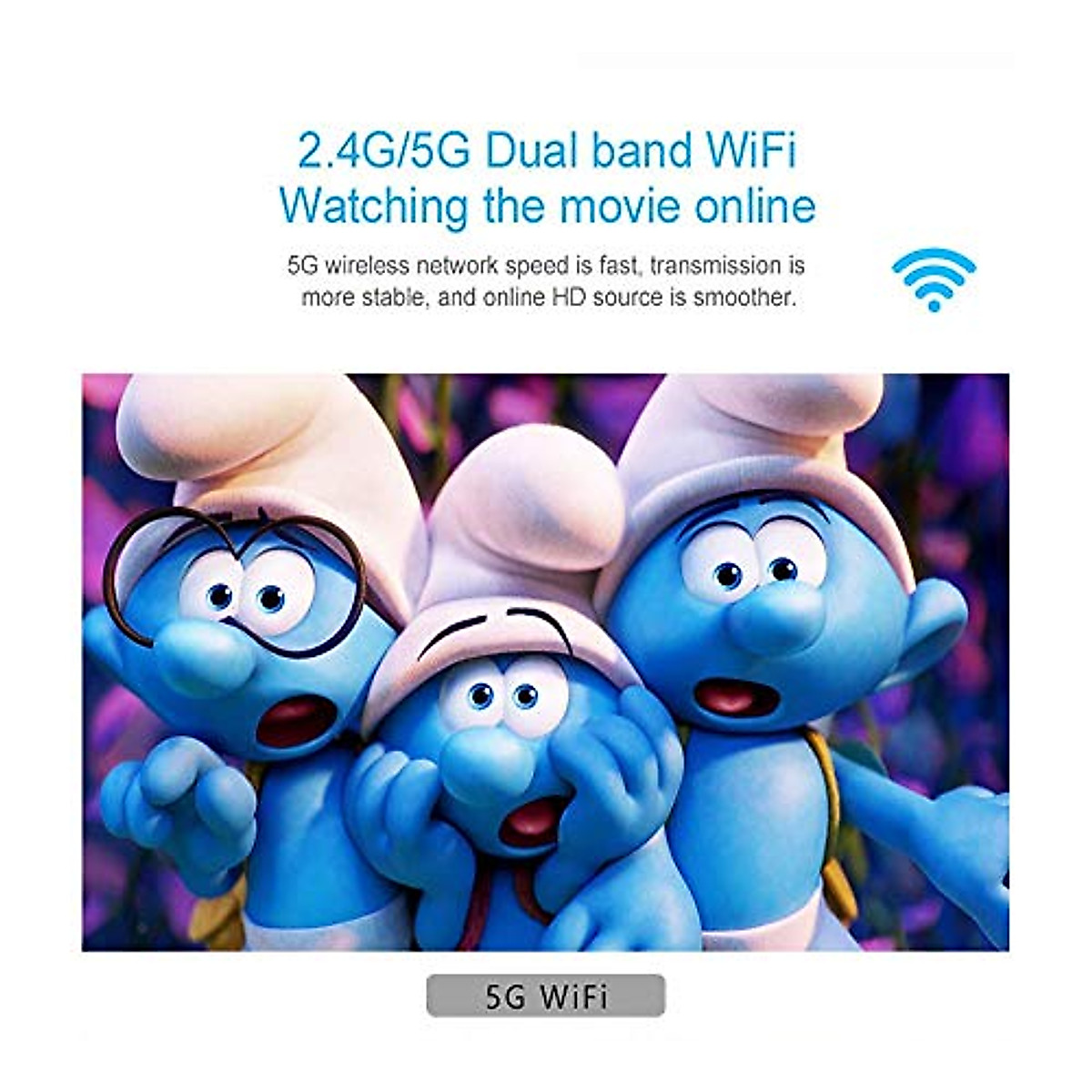 DROOS Mini Projector Portable,1080p Support, Hd Home Theater Projector, Projection Size 200, 6000 Mah Battery, Hdmi, USB, Sd, (projectors)