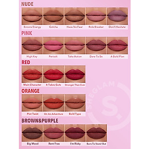 SHEGLAM Dynamatte Boom Waterproof Matte Lipstick Long Lasting Transfer Proof Lip Stick - Rule Breaker