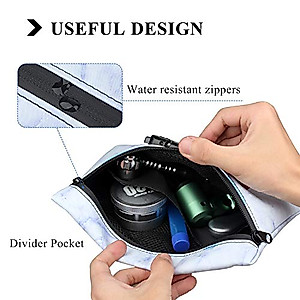 YEEFINE Smell Proof Bag with Combination Lock,Odor Proof Travel Bag PU leather for Cosmetic,Grinder,Herbs,Spices and travel stash storage (Black)