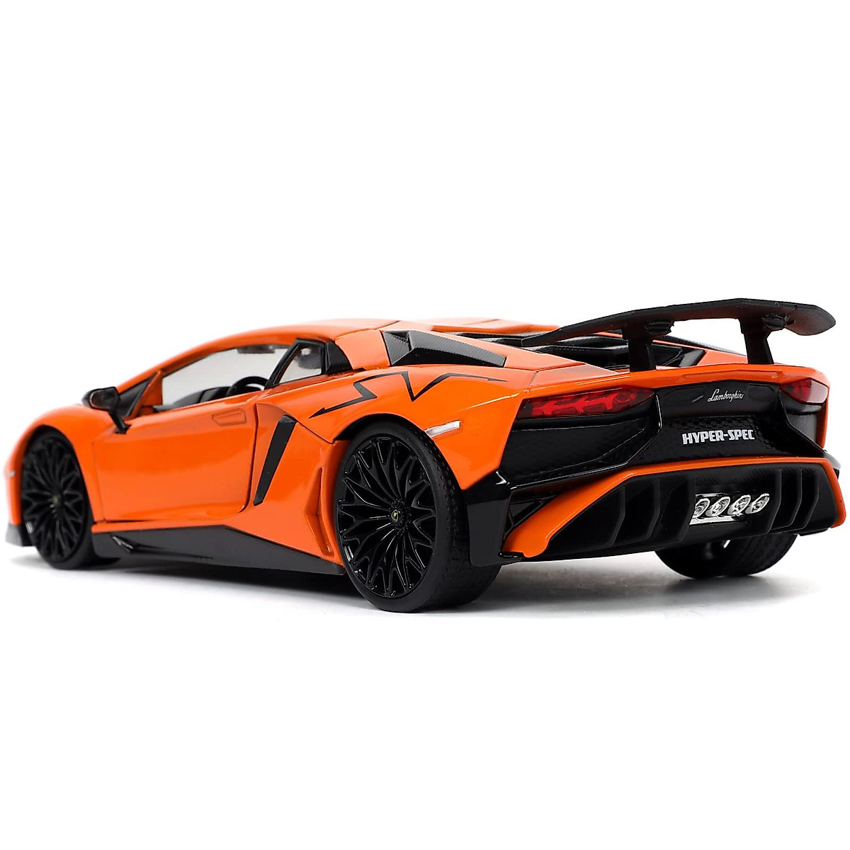 Lamborghini Aventador SV Orange Metallic Hyper-Spec Series 1/24 Diecast Model Car by Jada"""