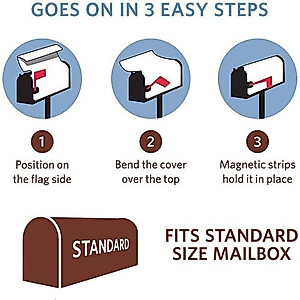 Christmas Mailbox Covers Magnetic Standard Size Winter Red Truck Snowflake Cute Dog Letter Post Box Cover Wrap Decoration Welcome Home Garden Outdoor (25.5x21 in) (25.5x21 in)