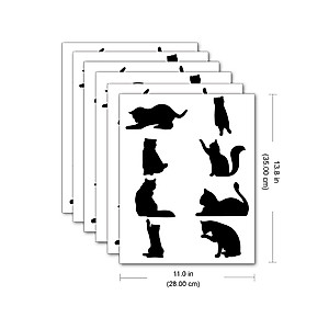 A Room with Cats Wall Decals-Cute Animal Stickers for Kids Room Bedroom Nursery Playroom Decor