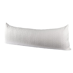 YAERTUN Super Soft Body Pillow Cover/Pillowcases 21"x54" with Hidden Zipper Closure (White, Body Pillow Cover 21"x54")