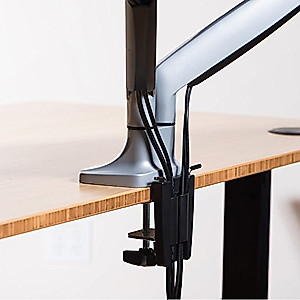 Fully Jarvis Dual Monitor Mounting Arm - fits up to 32" Computer Displays (Dual, Black)