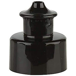 2 Pack Refillable 16 Ounce HDPE Squeeze Bottles With Push/Pull Button Top Dispenser Caps-Great For Lotions, Shampoos, Conditioners and Massage Oils From Earth's Essentials (Black Cap)