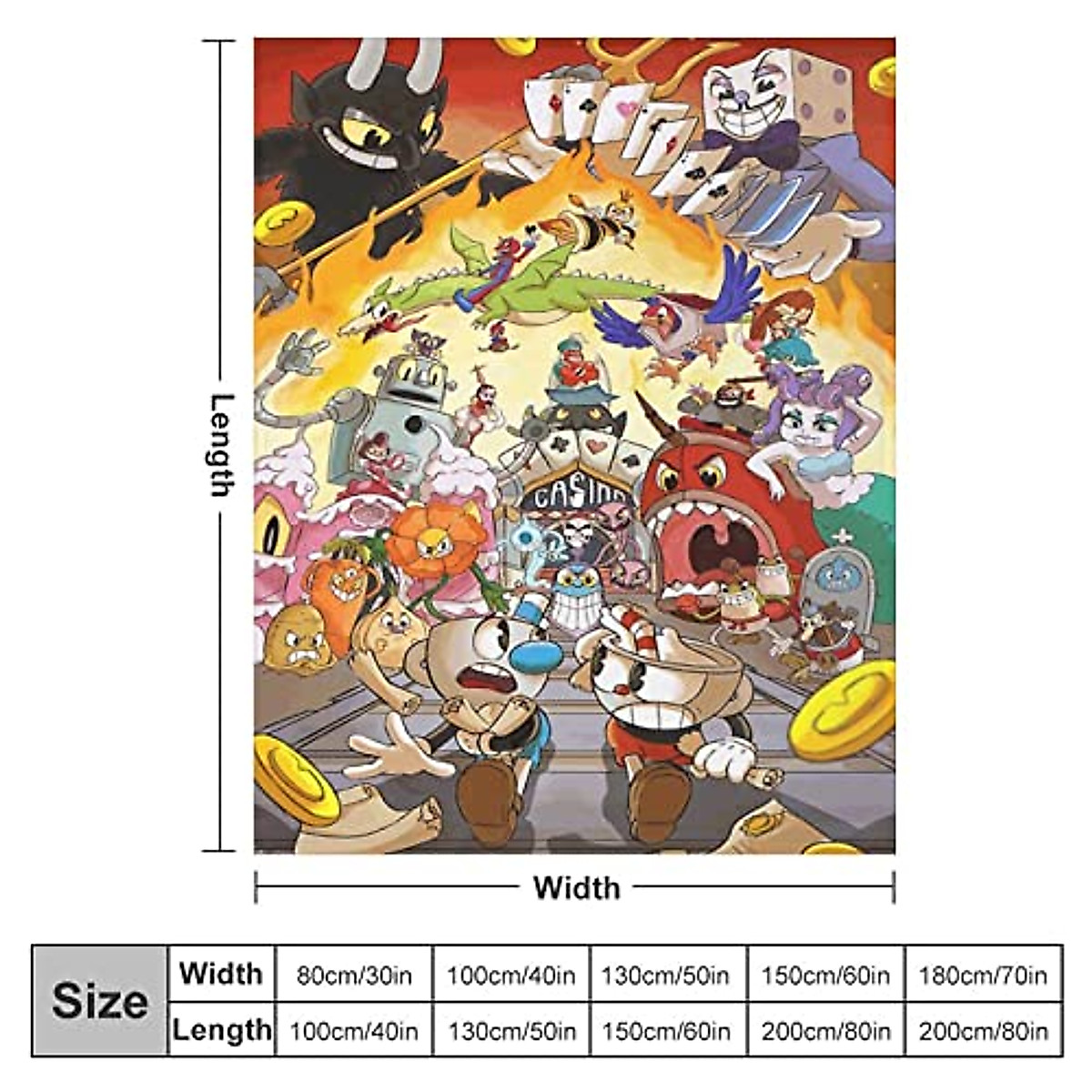 Anime Blankets Ultra-Soft Lightweight Throw Blanket for Couch Sofa Bed, Plush Cozy Blankets 40"x50"