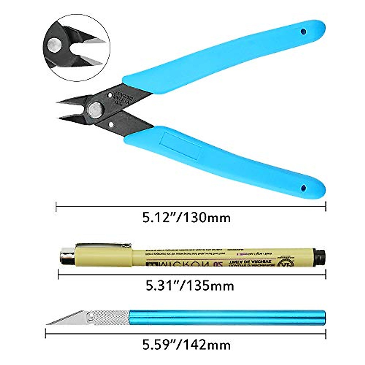 TOVOT 21PCS Model Tools Hobby Building Tools Craft Set Modeler Basic Building Kit for Gundam Model Assembling Building and Repairing