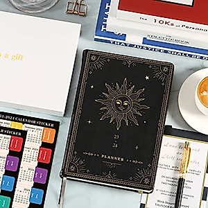 2023-2024 Planner - Academic Weekly Monthly Planner 2023-2024, July 2023 - June 2024, 5.75" x 8.25", Faux Leather, Back Pocket with 40 Notes Pages - The SunSun