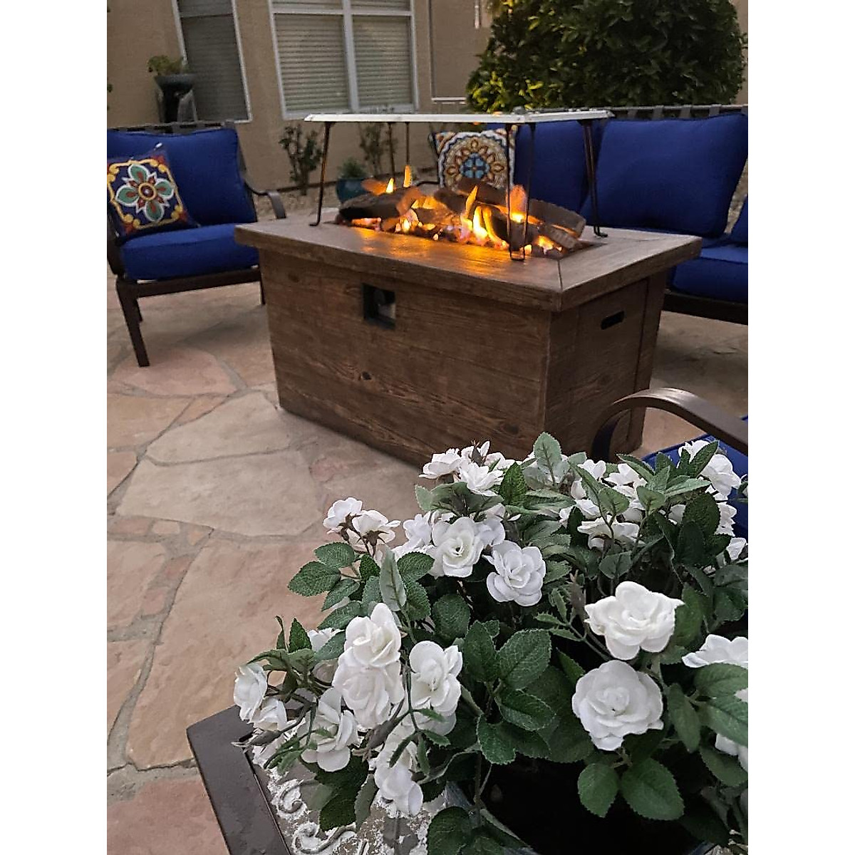 Heat Warden Rectangle Fire Pit Heat Deflector (Made in America) to Push Heat Down and Out to Warm Friends and Family. Plus, Deflects Heat from Your Patio Roof.