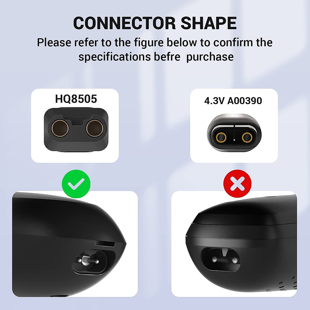 HQ8505 Norelco Charger Cord Fit for Philips Norelco HQ8505 7000 5000 3000 Series mg5750 mg7790 Electric Shaver Beard Trimmer Adapter Power Supply Charging Cord 15V AC Adapter Power Supply Cord