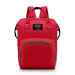 MLBCARE baby bag back pack large-capacity multi-functional fashionable shoulders diaper backpack mother's portable baby care bag Separate storage (red)