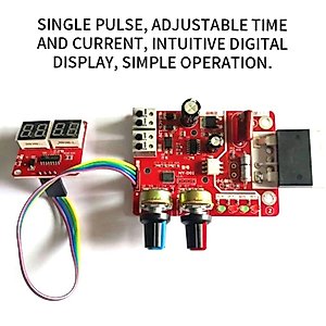 100A Spot Welder Machine Time Control Board, Digital Display Adjustable Spot Welding Module, Time and Current Controller Panel Timing Ammeter Machine Spot Welders Transforming Control Board