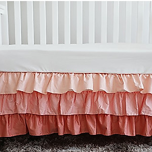 Sahaler Baby Crib Bedding Set for Boy Girls, Nursery Fitted Sheets Baby Minky Blanket Crib Kids Protective Pad Sets(Feather Floral 3pc Set)