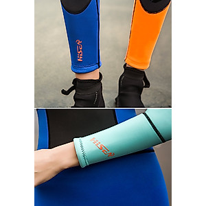 Womens Full Wetsuits Premium 1.5mm Neoprene Long Sleeve Long Leg Back Zip for Diving Snorkeling Swimming