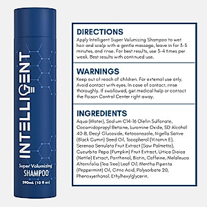 Intelligent Super Volumizing Hair Loss Shampoo - Strengthens Weakened Hair and Maximizes Volume | 10 fl oz (290 ml)