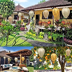 Wasp Nest Simulation Light Nesting, Fake Wasp Nest Bee Paper Lanterns, Hanging Wasp Repellent and Deterrent, Paper Drive Beehive Lantern for House Corner and Garden Outdoor, 8pcs