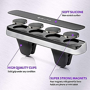 Bestrix Magnetic Phone Car Holder Air Vent | Super Strong Magnet Car Cell Phone Mount - Luxury Design Fits All Smartphones - iPhone 11/11 Pro/Xs/XS Max / 8/7 / 6, Google Pixel, Samsung Galaxy & More