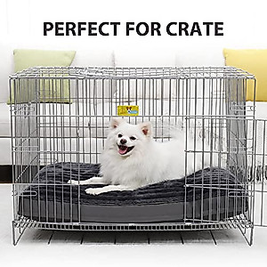 Vonabem Small Dog Bed Washable with Removable Cover Waterproof, Dog Crate Beds for Small Dogs Cats, Soft Flannel Anti-Slip Pet Beds Kennel Pad 24 inch