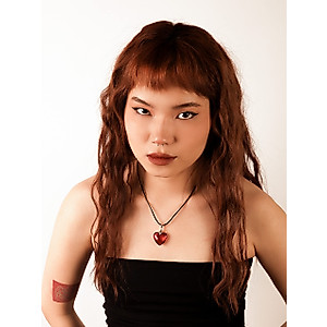 OJERRY Summer Essentials Aesthetic Red Glass Heart for Teen Girls, Women Trendy Stuff