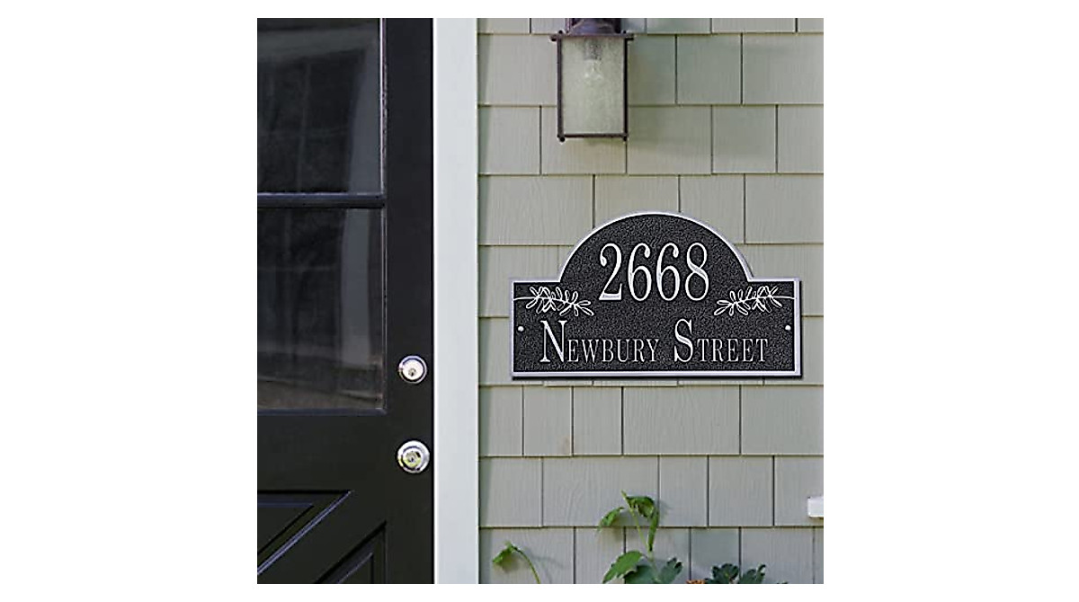 Personalized Large Address Plaque - Hand-Carved Elegance